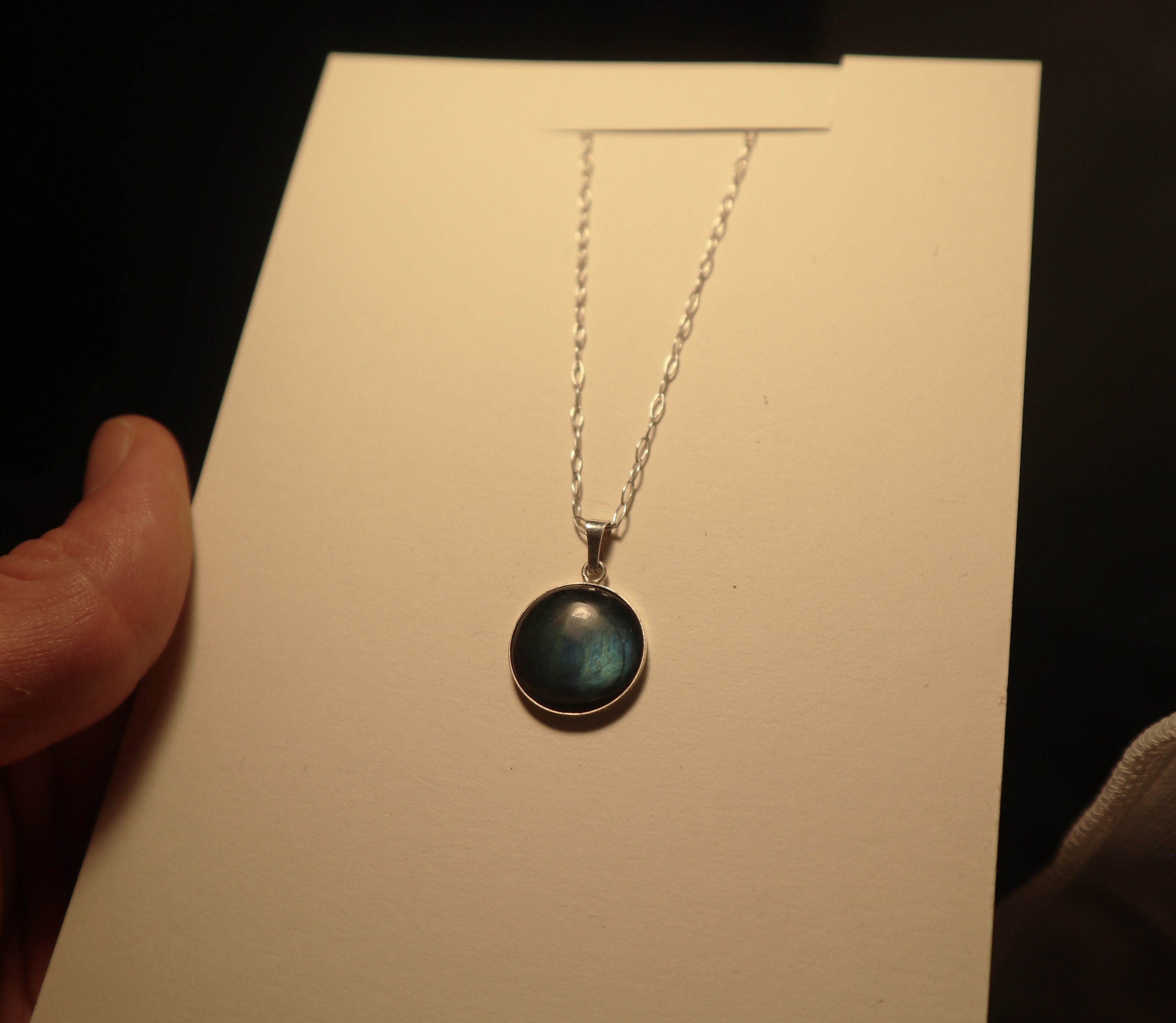 Night Glow Finnish Spectrolite Necklace - Etsy