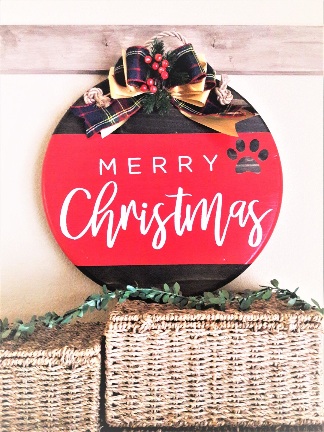 Christmas Sign, Holiday Sign, Dog Lover, Christmas Gift for Dog Lover ...