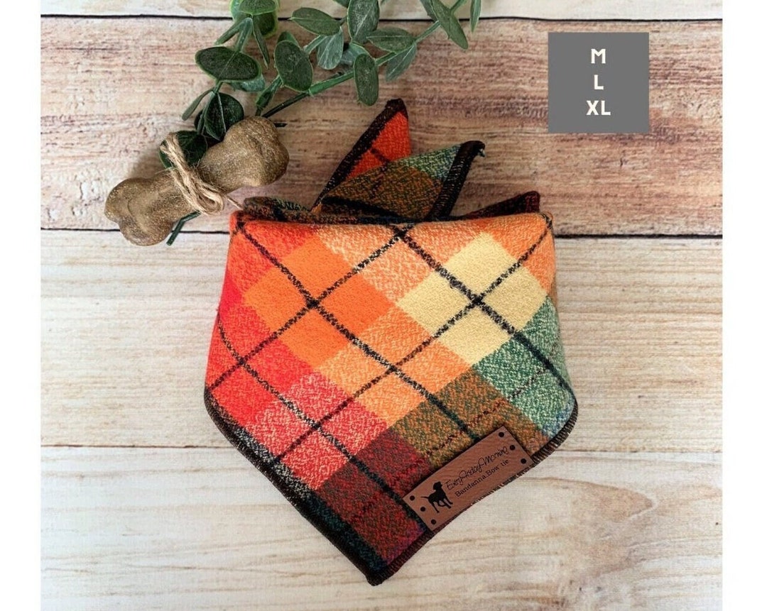 Fall Plaid Dog Bandana Winter Dog Bandanna Dog Bandana - Etsy
