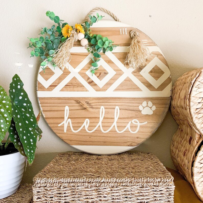 Boho Door Sign Boho Door Hanger Door Sign Bohemian Door - Etsy