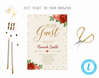 Be our guest invite | Etsy