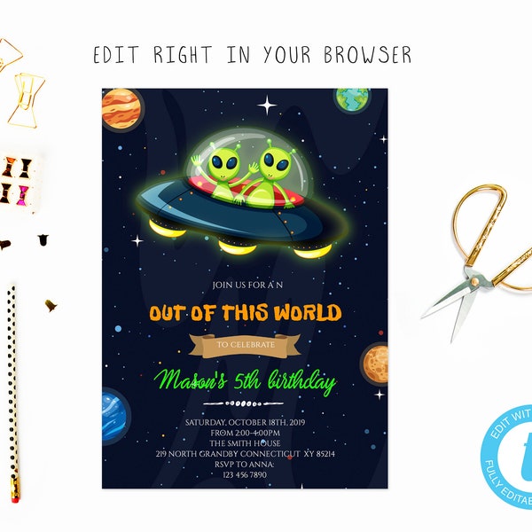 Alien Birthday Party - Etsy