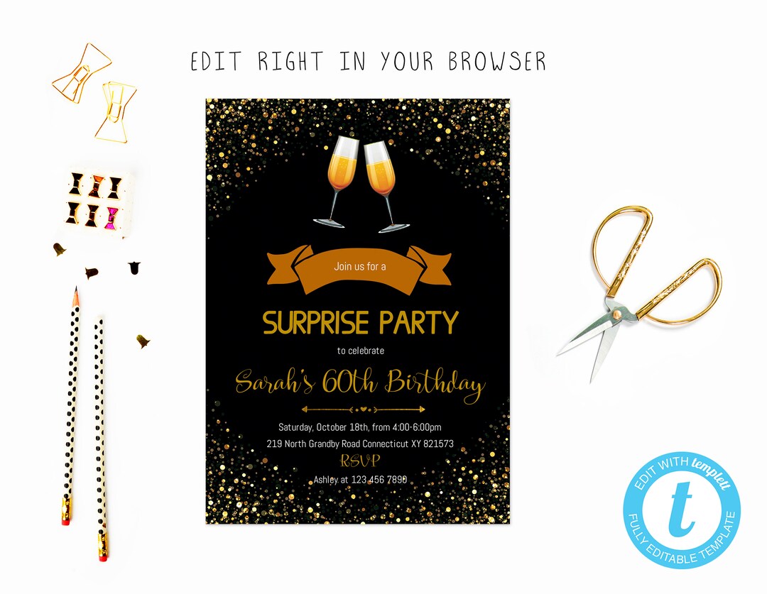 Surprise Party Adult Tem TRY BEFORE You BUY Instant - Etsy