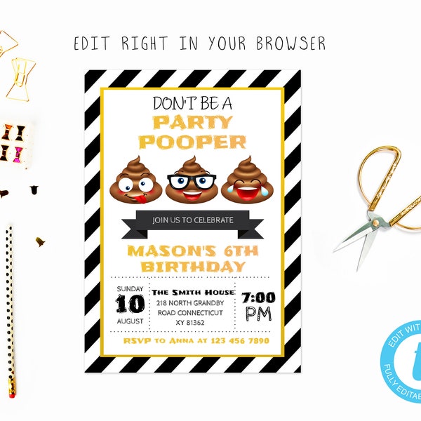 Poop Party - Etsy