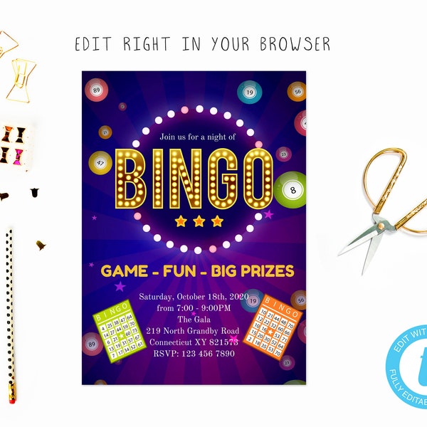 Bingo Night Invitation - Etsy