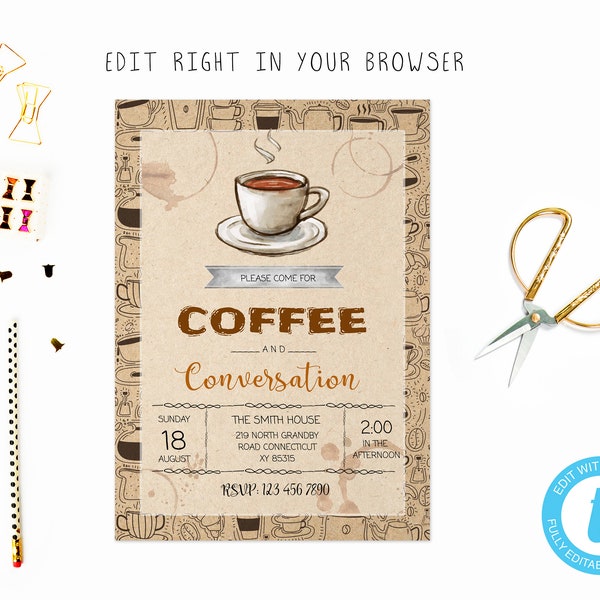 Coffee Invitation - Etsy