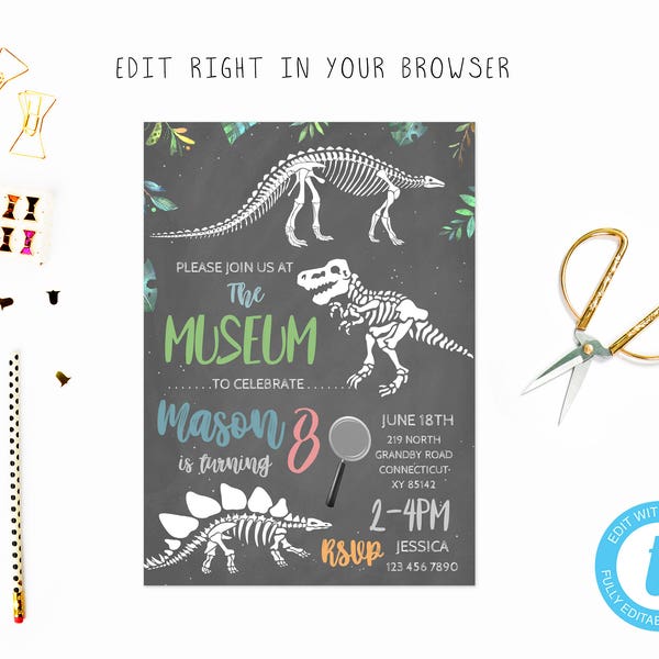 Night at the Museum Birthday Invitation - Etsy UK