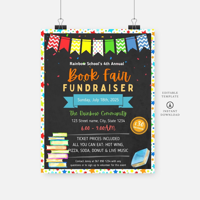 Scholastic Book Fair Posters - Etsy