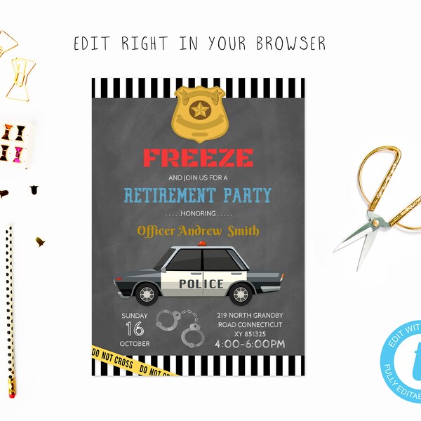 Police Retirement Invitation - Etsy