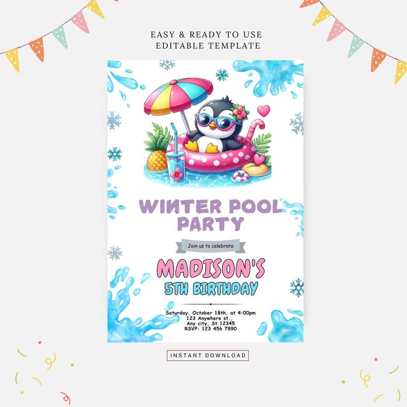 Winter Pool Party - Etsy