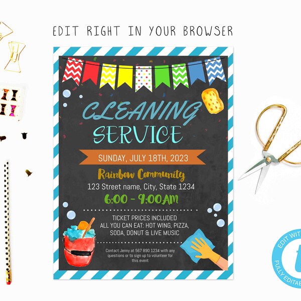 Cleaning Flyer - Etsy