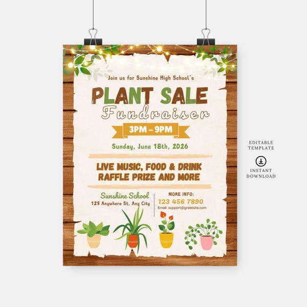 Plant Sale Flyer - Etsy