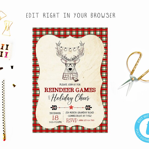 Reindeer Party - Etsy