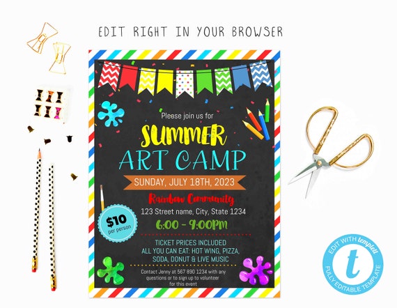 Summer Art Camp Flyer Template