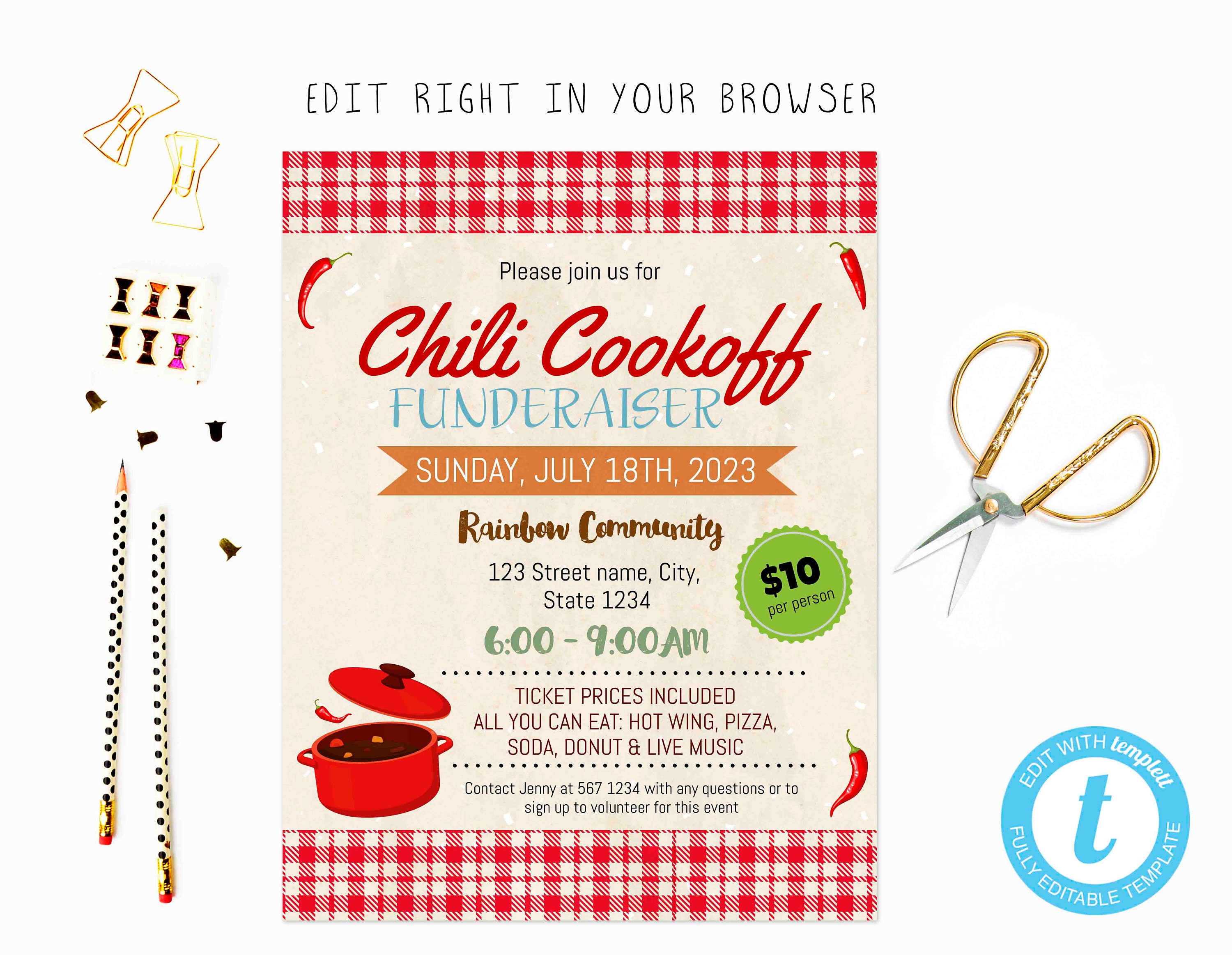 Chili Cook Off Flyer Template