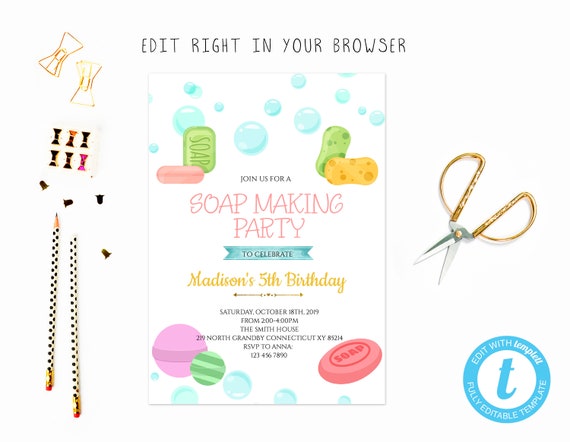 Soap Making Birthday Card TRY BEFORE You BUY Instant - Etsy