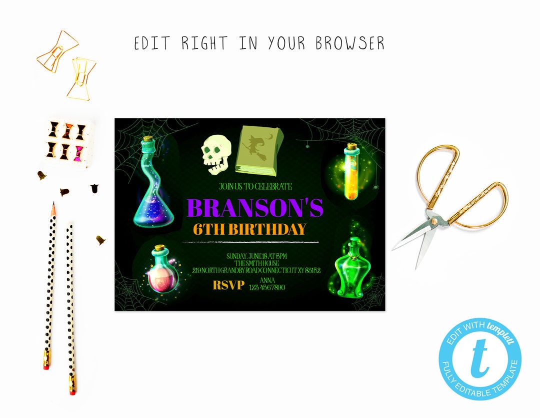 Magic potion party tem PRUEBA ANTES DE COMPRAR descarga - Etsy España