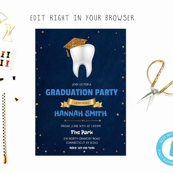 Dental Graduation Invitation - Etsy
