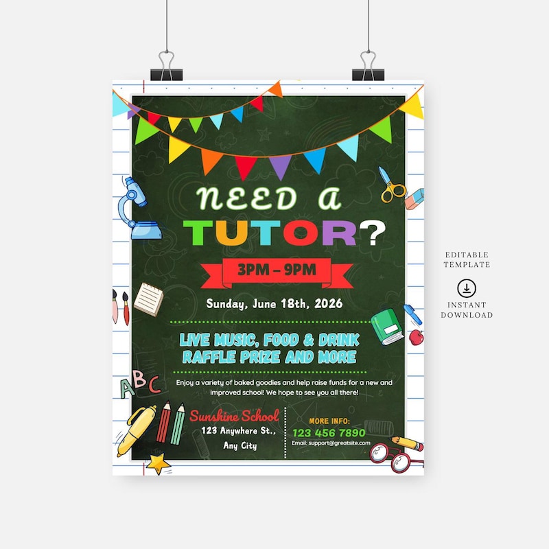 Tutoring Flyer - Etsy