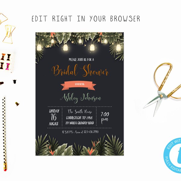 Midnight Garden Invitation - Etsy