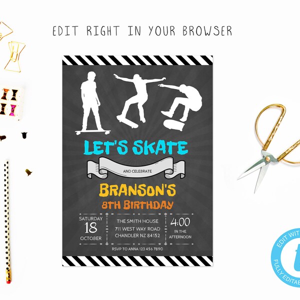 Skateboard Party - Etsy