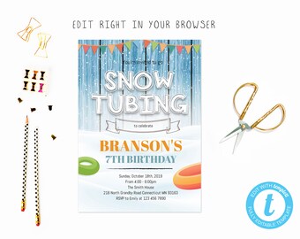 Snow Tubing Party - Etsy