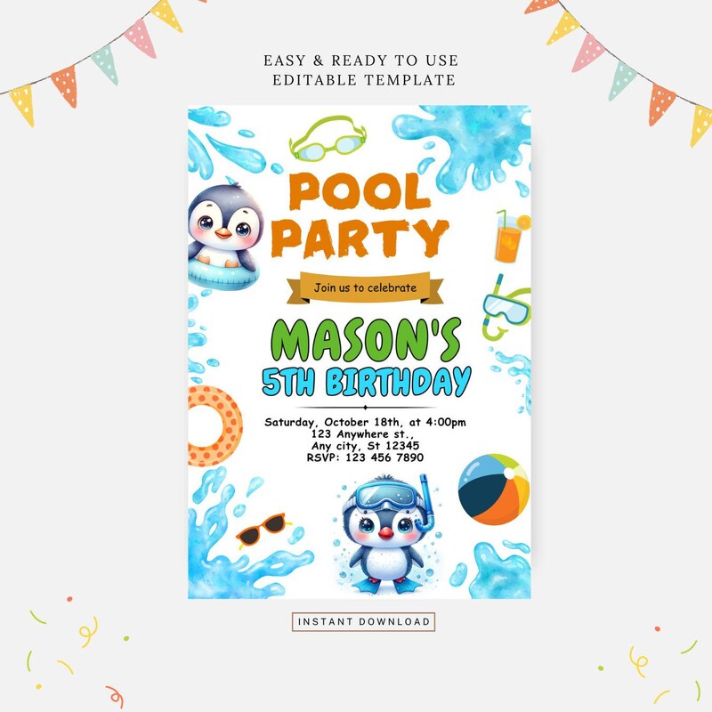 Winter Pool Party - Etsy