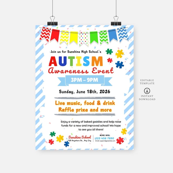 Autism Awareness Flyers - Etsy