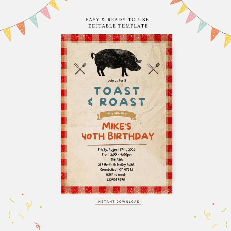 Pig Roast Invitation - Etsy