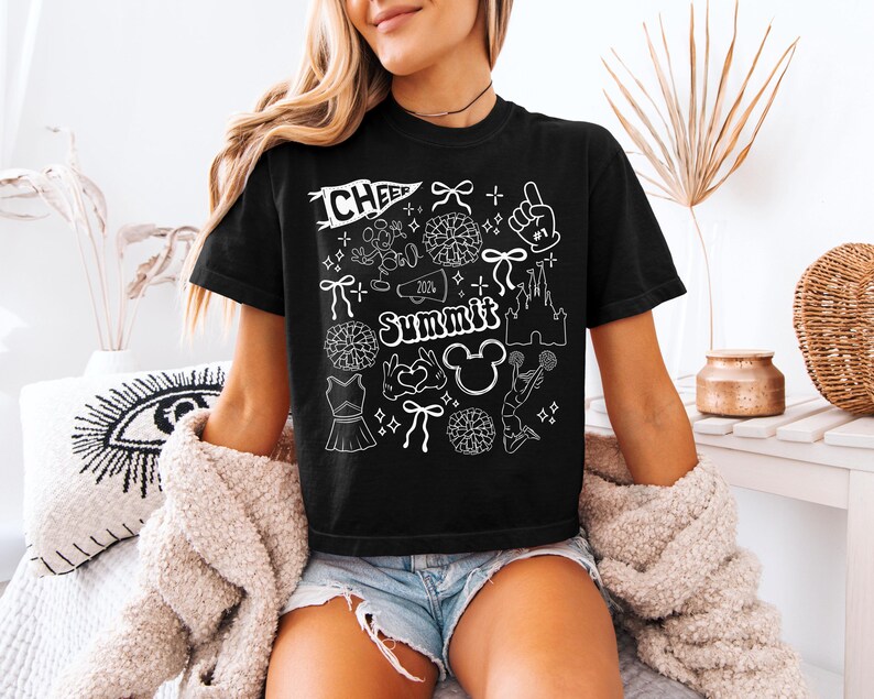 Disney Summit Shirt - Disney Cheerleading Coquette Comfort Colors Boxy ...