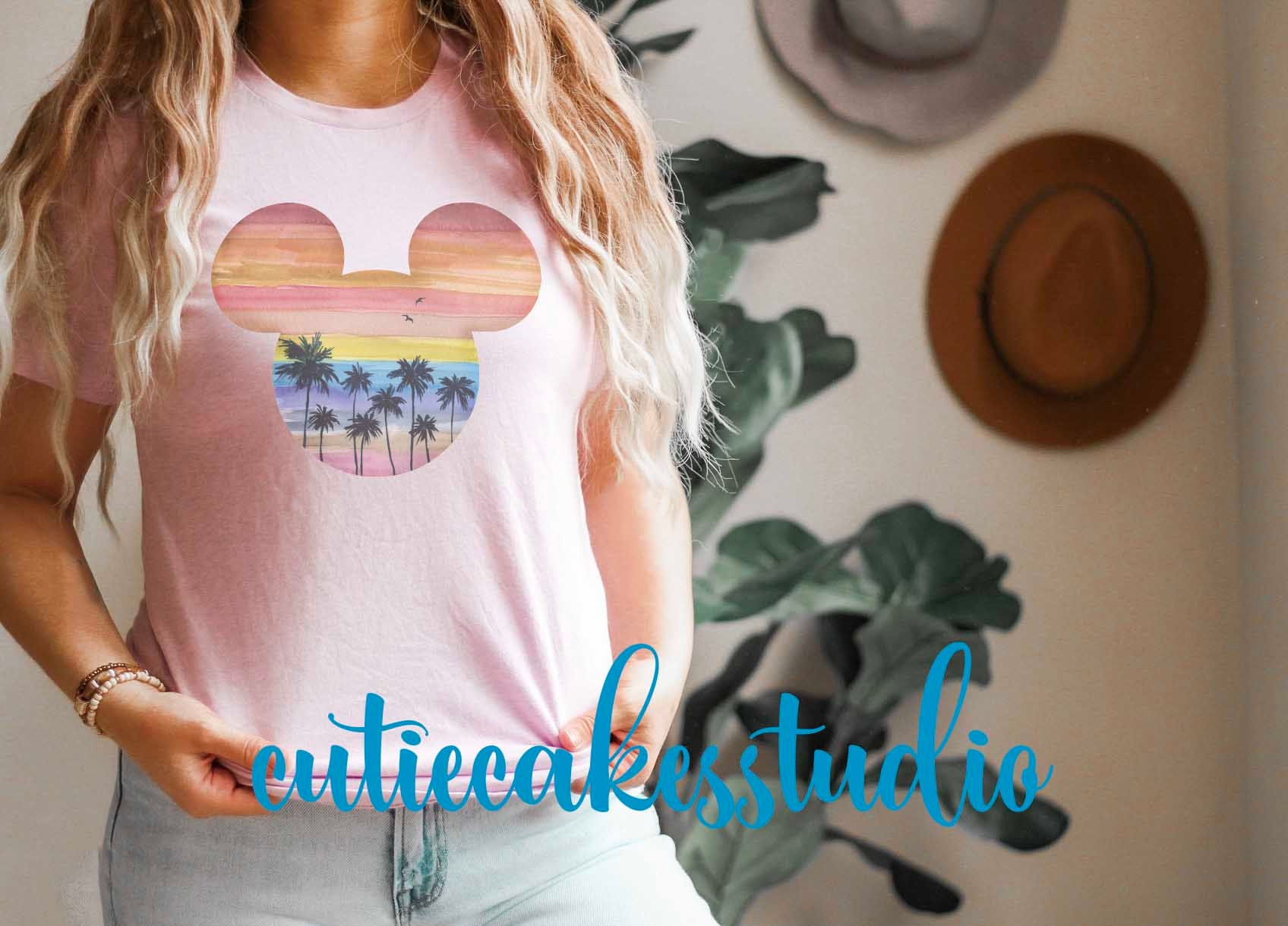 Disney shirt disney beach shirt sunset mickey shirt | Etsy