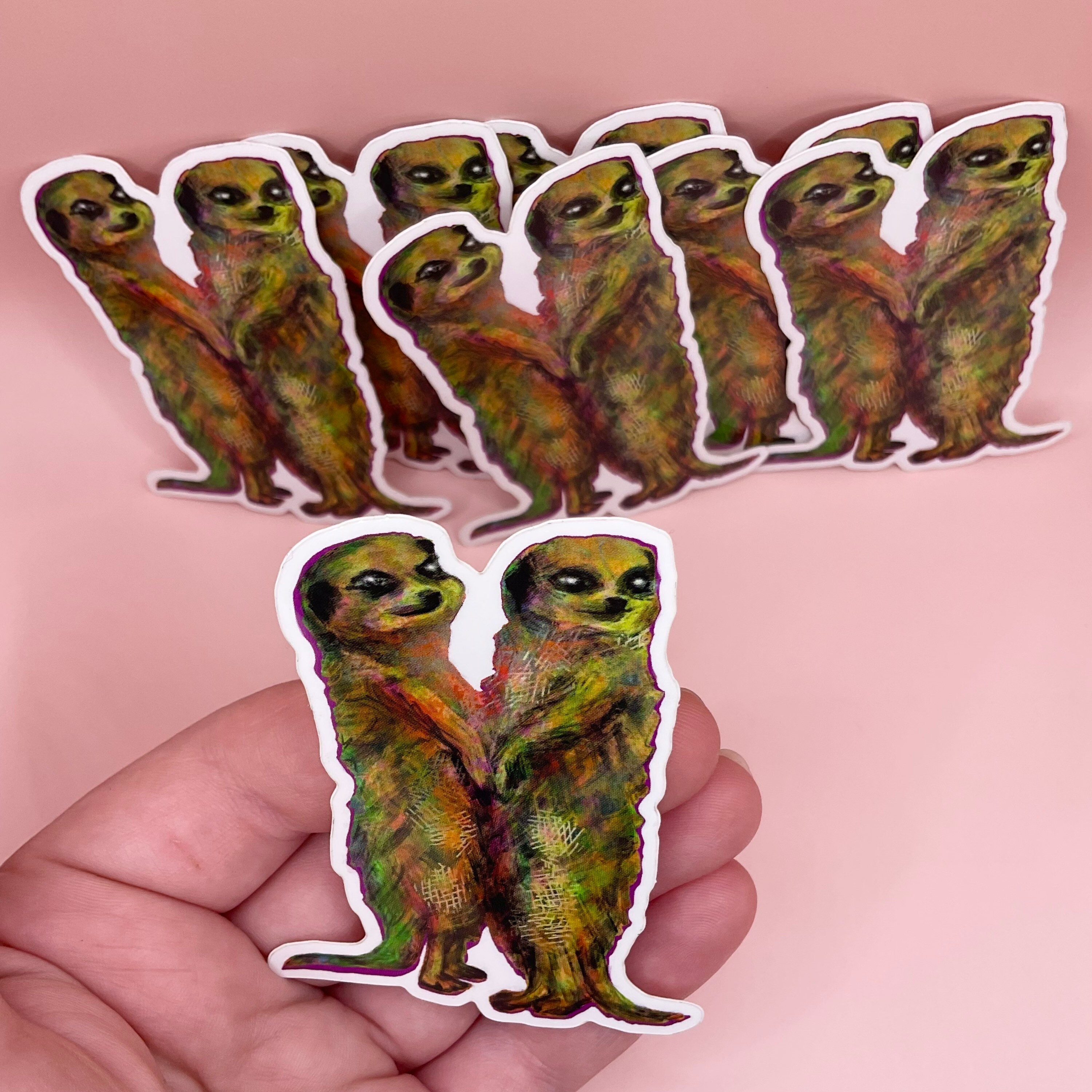 Weirdcore Meerkat Cute Sticker | Gift for Friends Vinyl Sticker - Etsy
