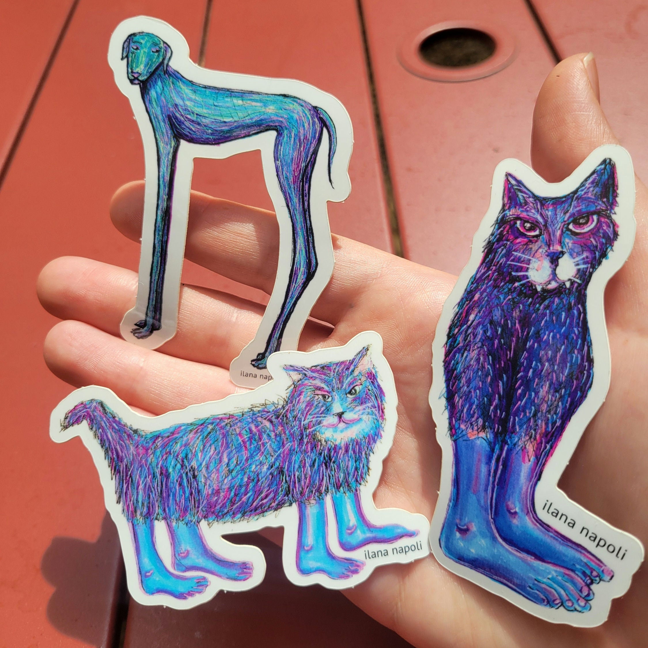 Weirdcore Cursed Dog Artist Sticker Vinyl Decal Cool Long Dog Weird Art ...