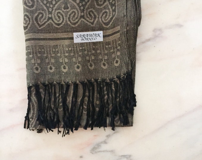 Tribal Art, Scarf, Iban Prints, Borneo, Sarawa, Shawls, Wrap - Etsy