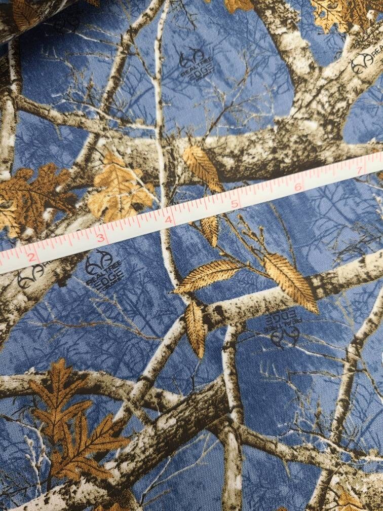 REAL TREE Cotton Fabric Print Multiple Colors | Etsy