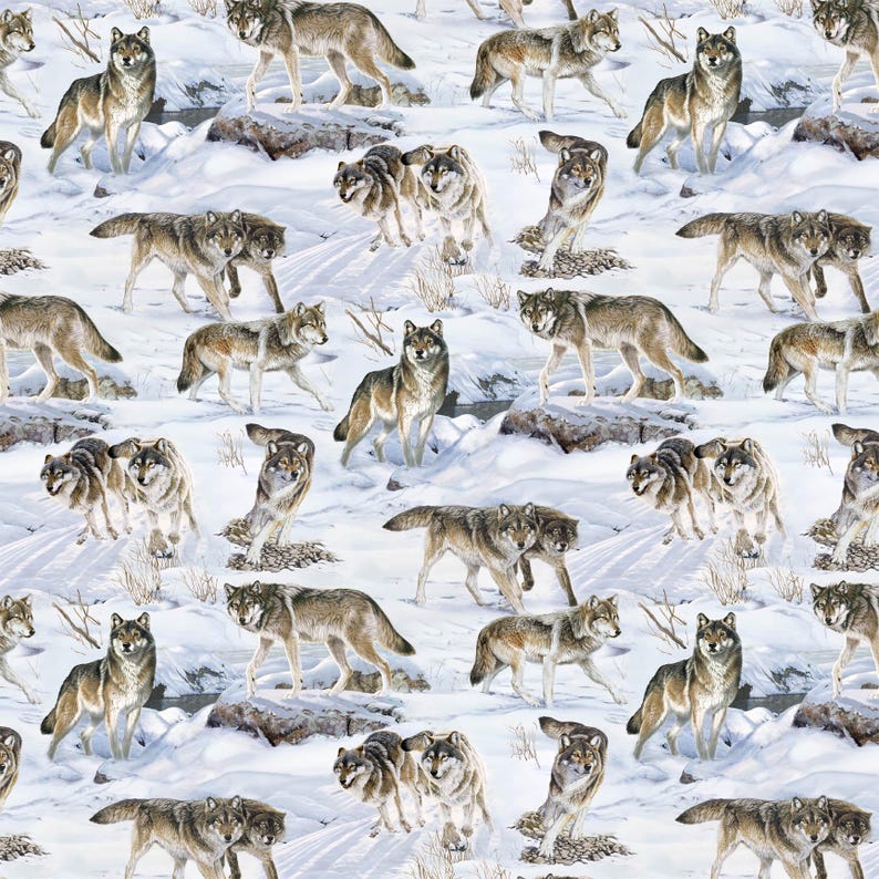 Northcott Wolf Wild Fabric Line - Etsy