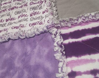 Purple Rag Quilt - Etsy