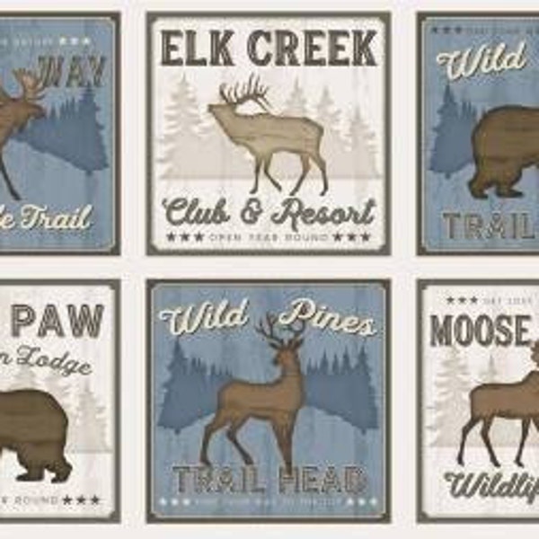 Wildlife Quilt Panel - Etsy