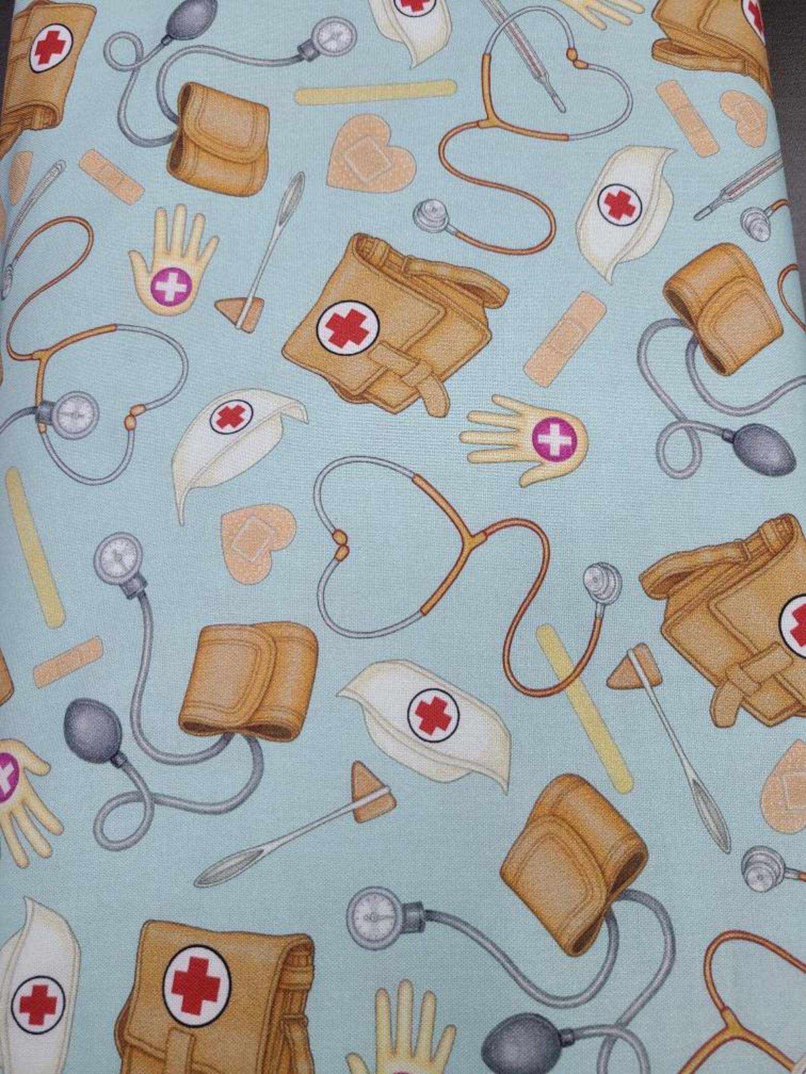 Nurse Cotton Fabric Print | Etsy