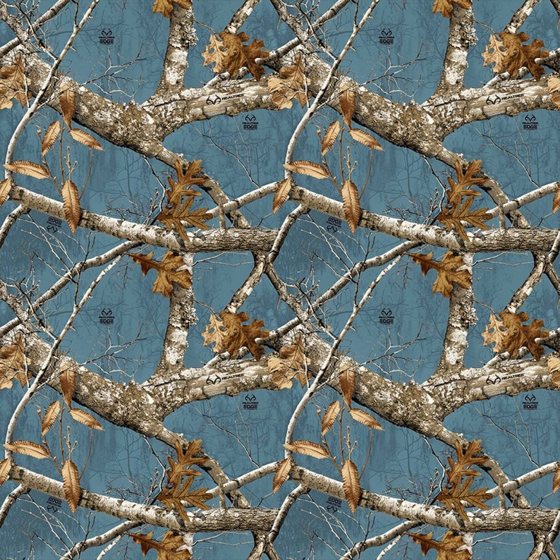 REAL TREE Cotton Fabric Print Multiple Colors | Etsy