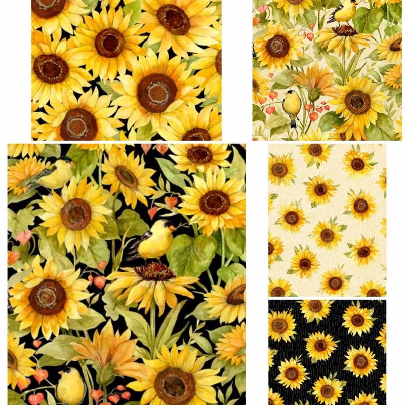Sunflower Fabric - Etsy