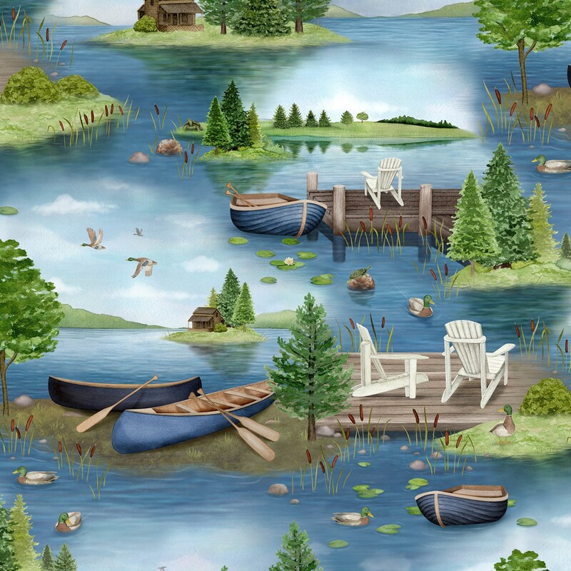 Lake Fabric - Etsy