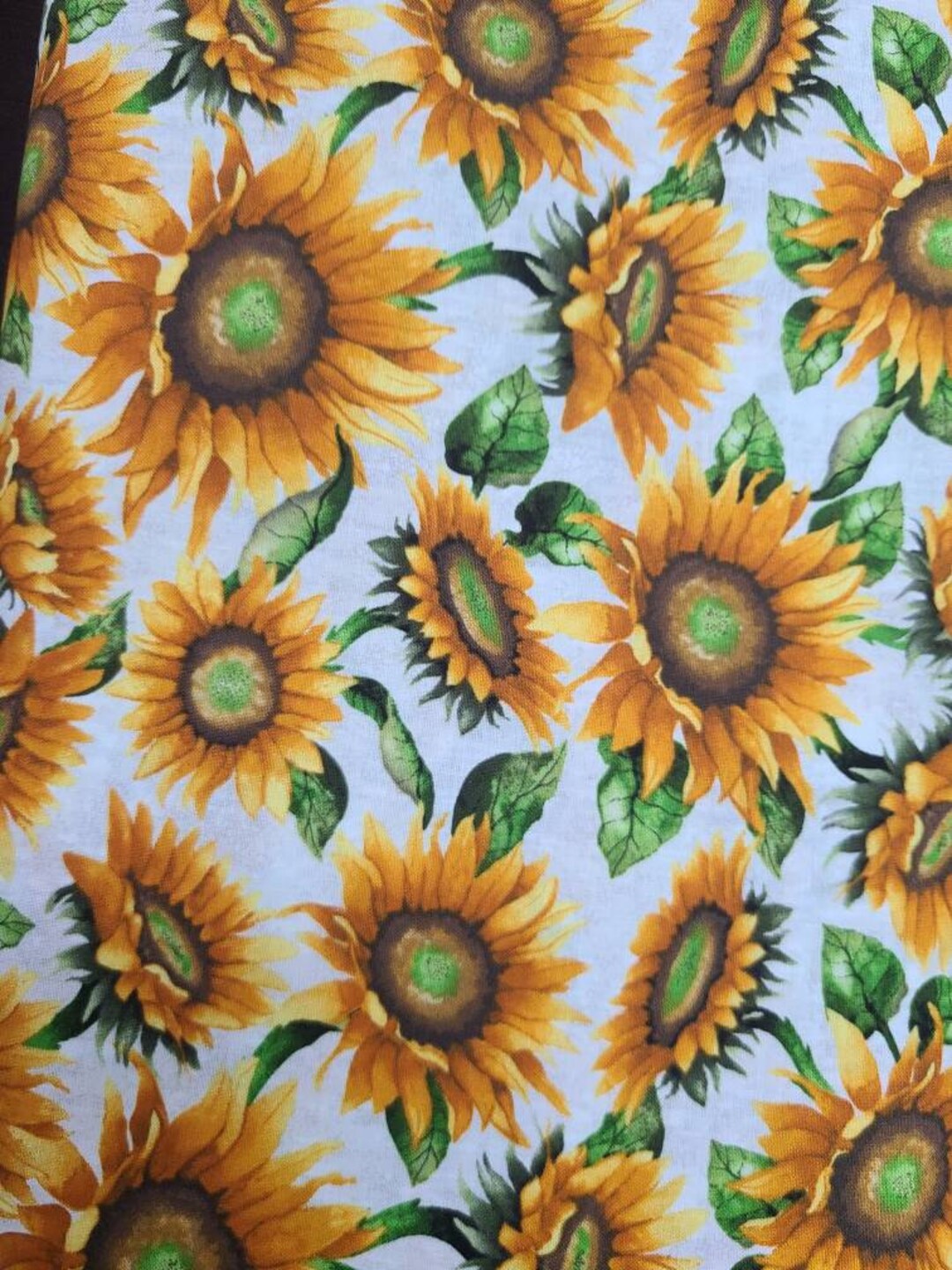 Sunflower Fall Cotton Fabric Print - Etsy