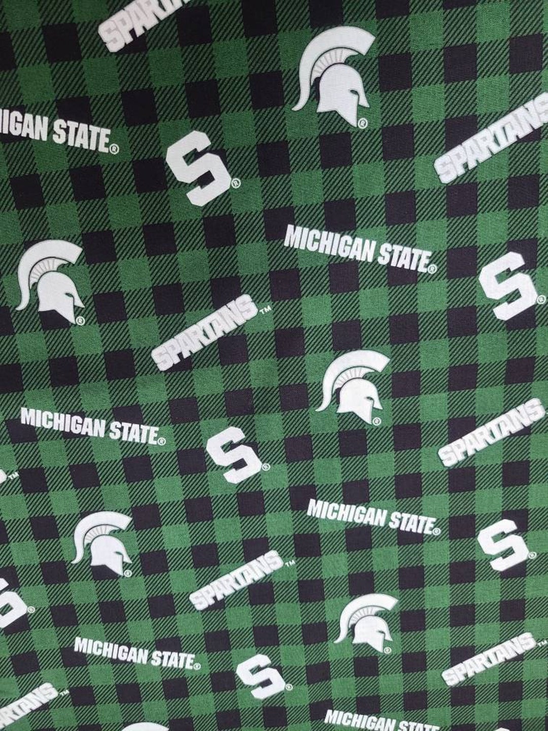 Michigan State Cotton Print Fabric Spartans - Etsy