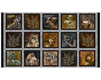 Wolf Fabric Panel - Etsy