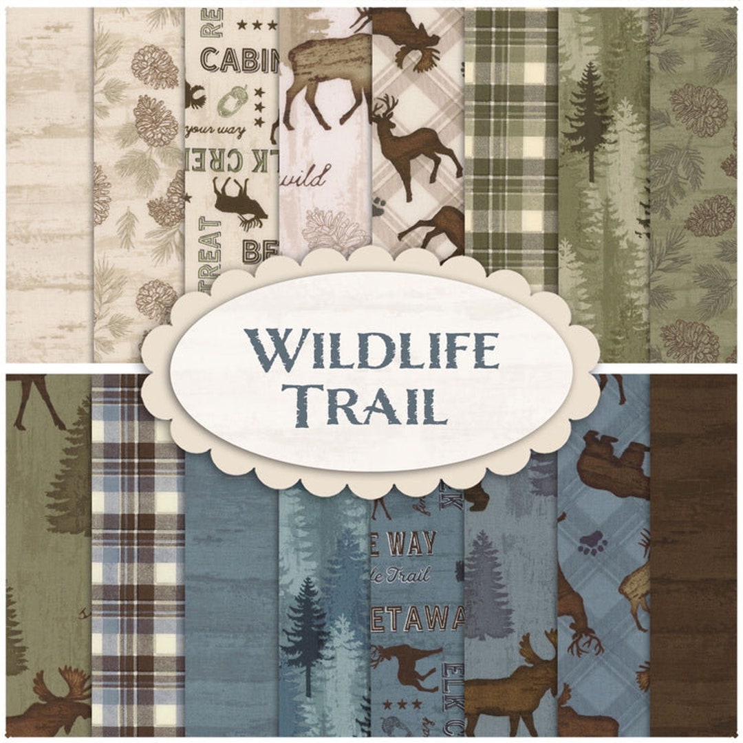 Wildlife Trail Fabric by Wilmington Prints - Etsy