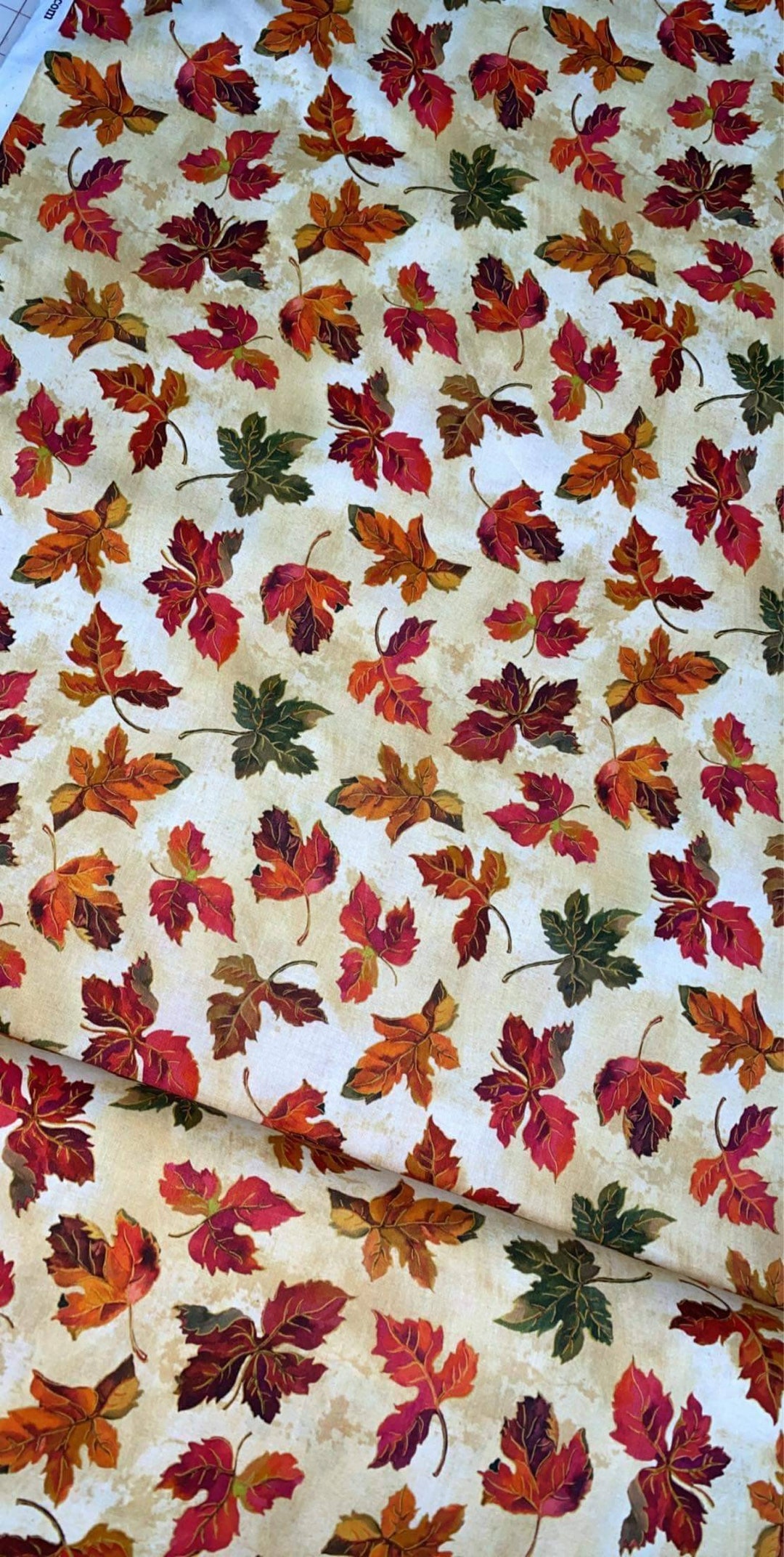 Fall Leaves Cotton Fabric - Etsy