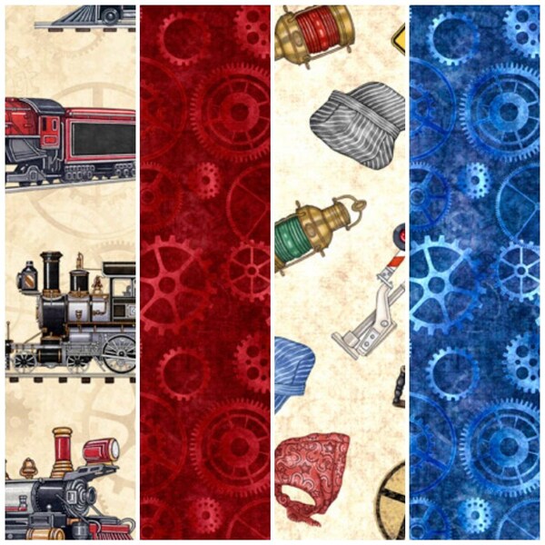 Train Track Fabric - Etsy
