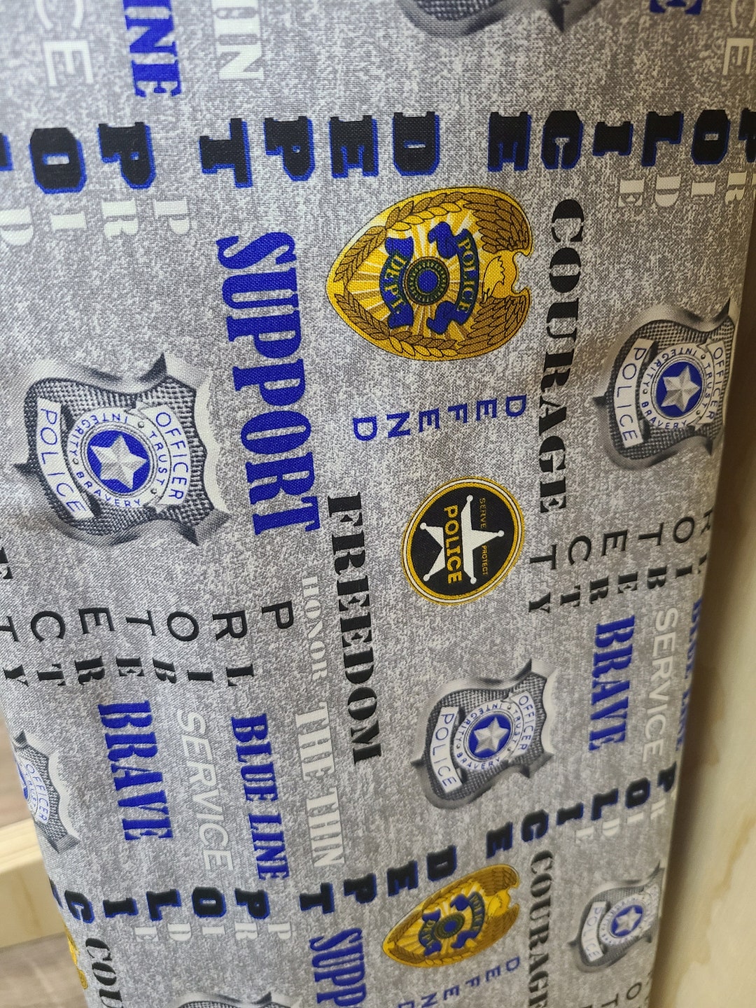 Police Officer Fabric Print Cotton Material - Etsy