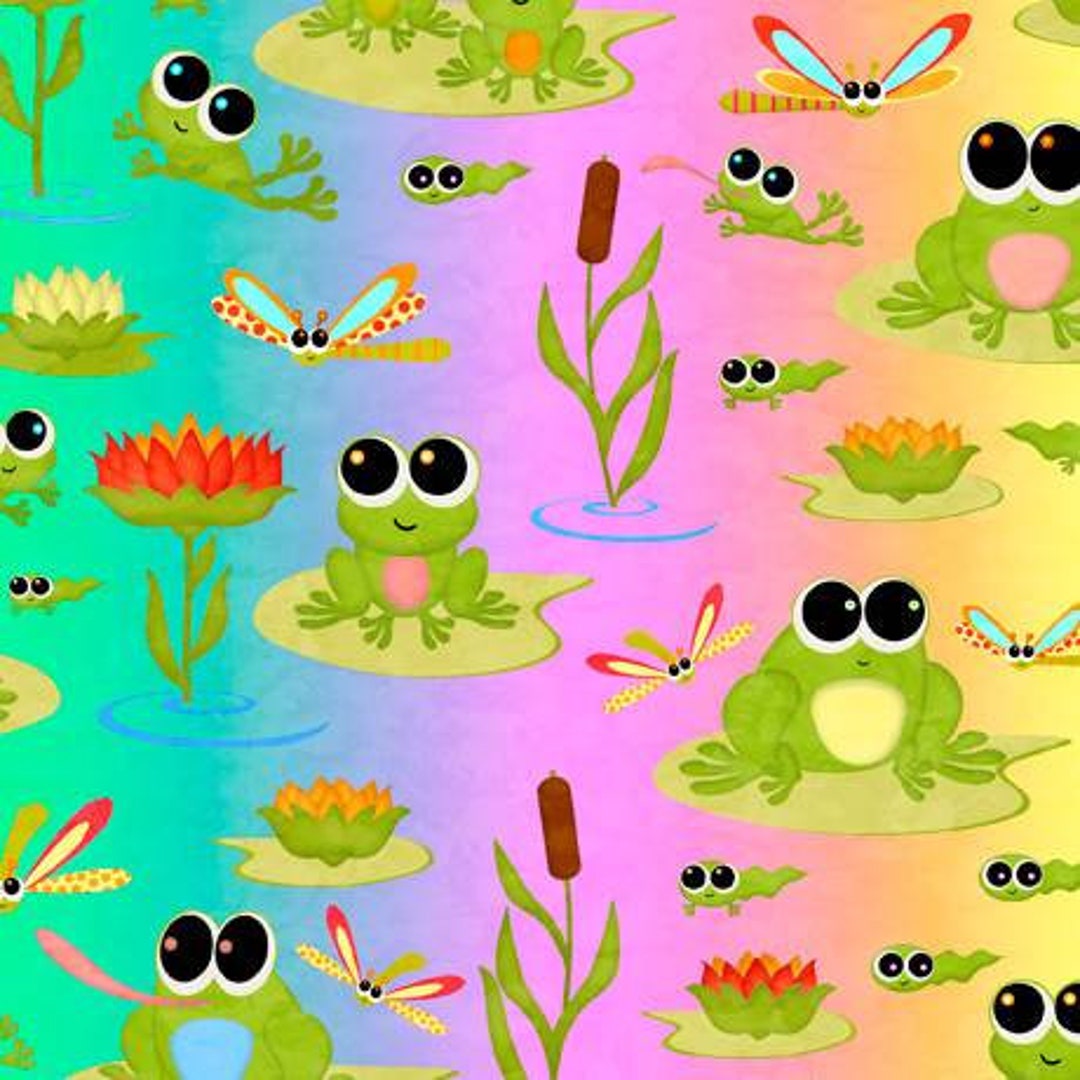 Frogs Frog Cotton Fabric - Etsy